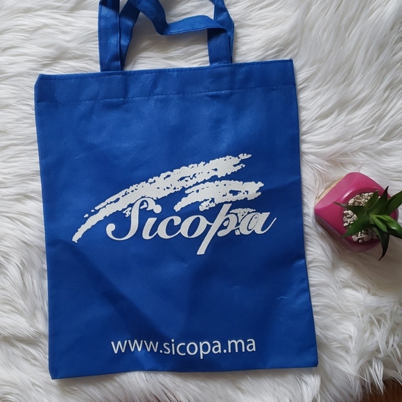 Bags | Sicopa Blue Reusable Tote Bag | Poshmark